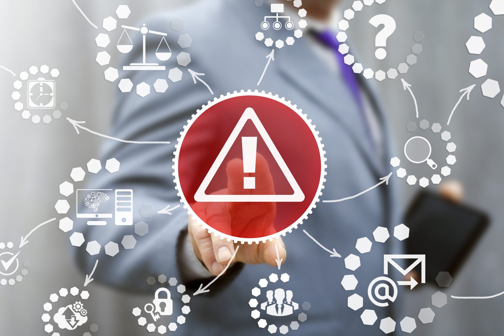 Business,Attention,Mark,With,Triangle,Icon,Web,Internet,Communication ...